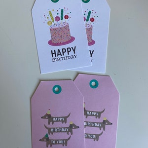 Pebbles "birthday Wishes" Paper Tags, 12 Pieces, New - Etsy