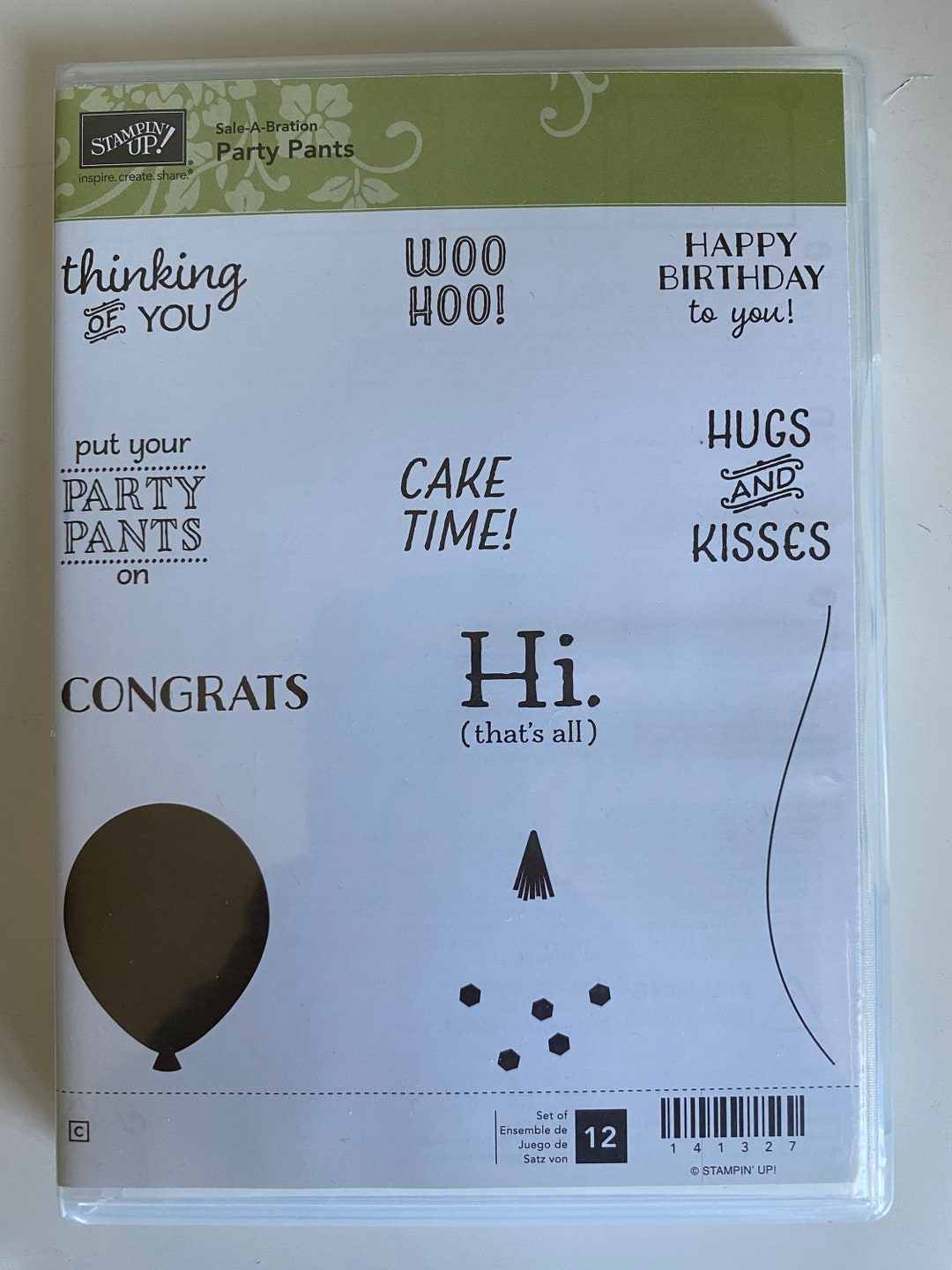 Stampin' up "party Pants" Cling Mount Stamp Set, New - Etsy