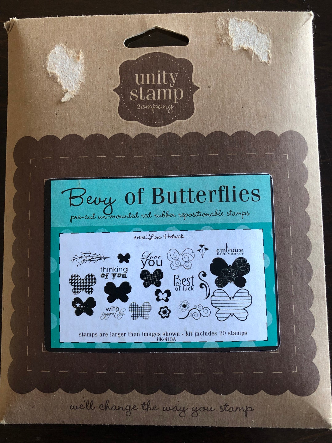 Unity Stamp Co. "bevy of Butterflies" Rubber Stamp Set, New - Etsy
