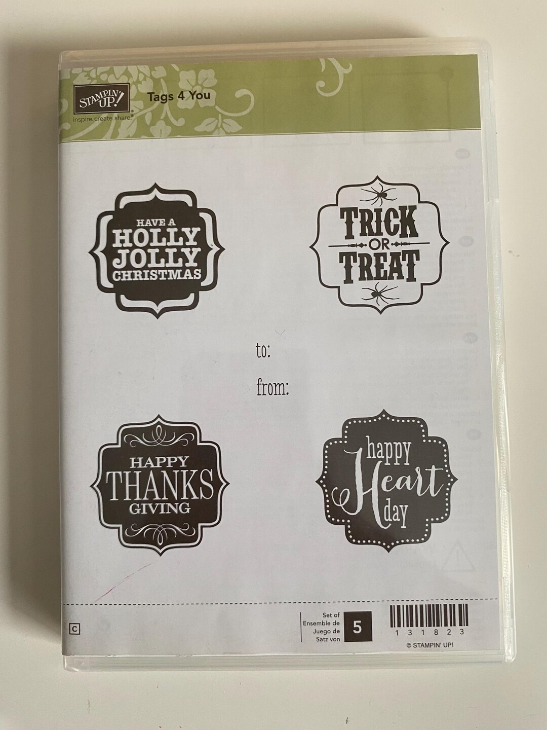 Stampin' up "tags 4 You" Cling Rubber Stamp, New - Etsy