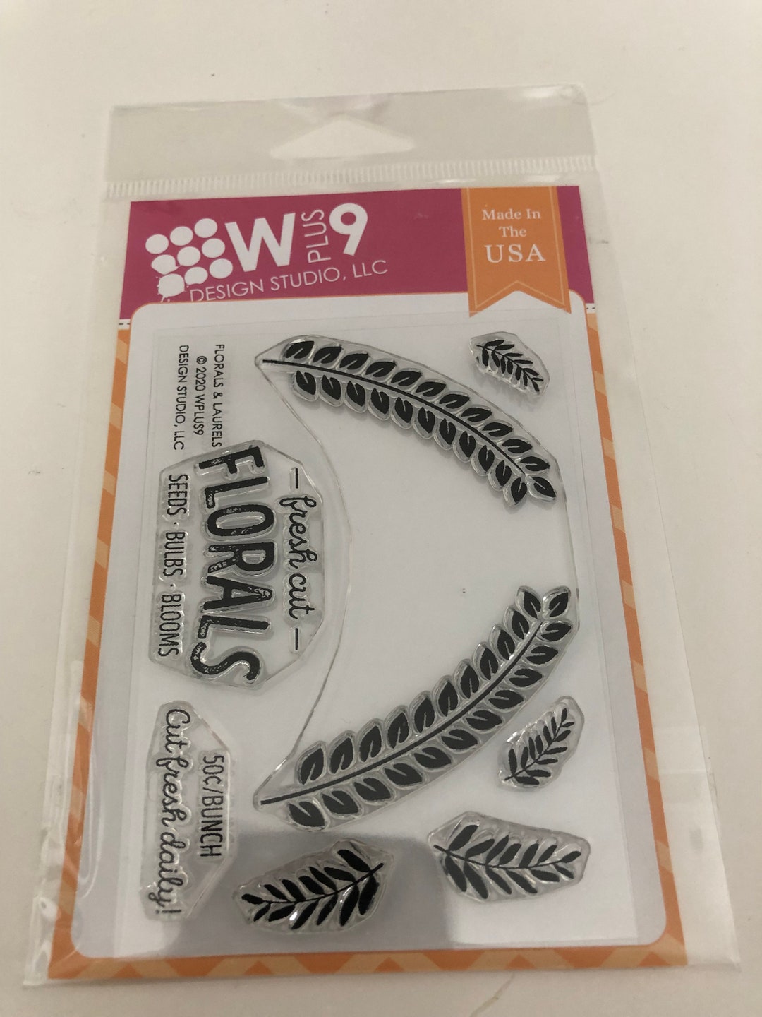 Wplus9 "florals & Laurels" Clear Stamp Set, New - Etsy