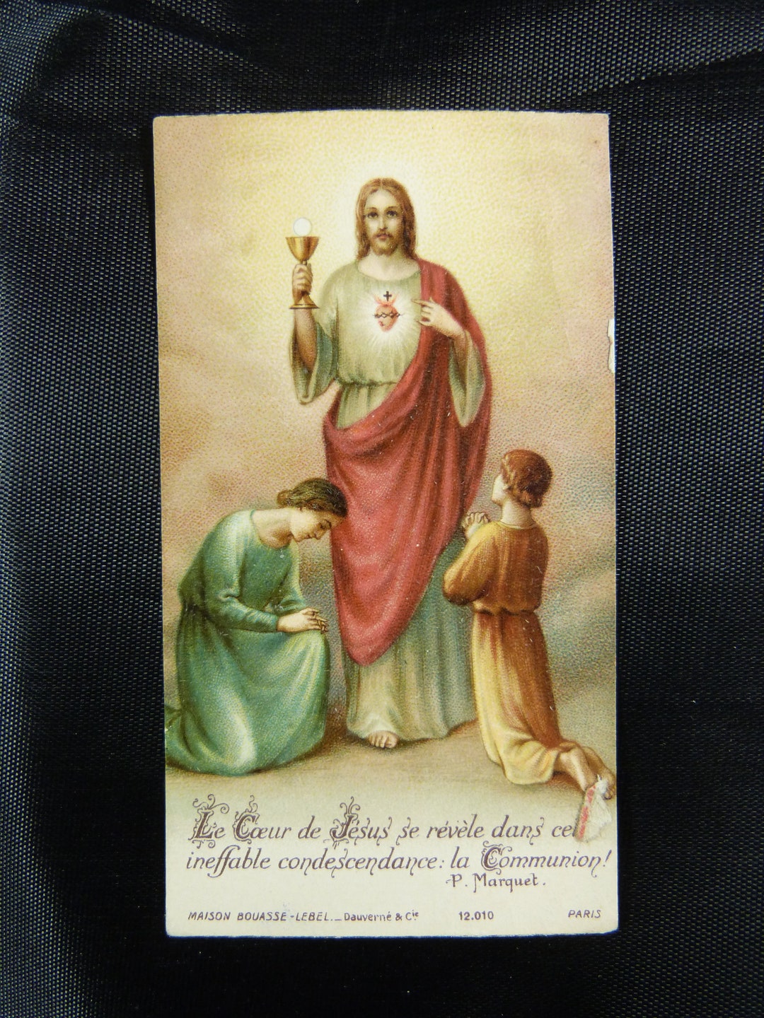 Old Pious Image Religious Map Prayer Card First Communion - Etsy