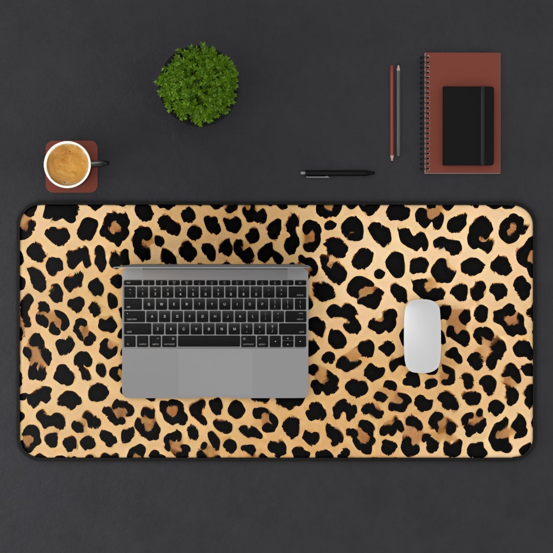Leopard Print Computer Mat - Desk Mat- Cheetah- Animal Print- Mouse Pad ...