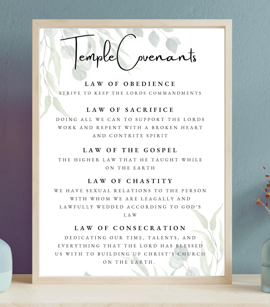 Temple Covenants Printable - DIGITAL DOWNLOAD - Wedding Gift ...
