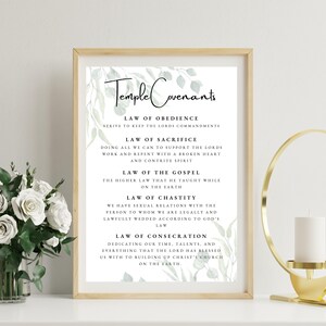 Temple Covenants Printable - DIGITAL DOWNLOAD - Wedding Gift ...
