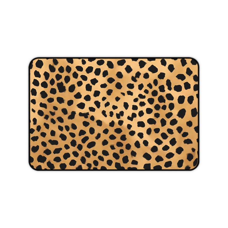 Cheetah Print Desk Mat- XXL Mouse Pad- Animal Print- Office Suppliles ...