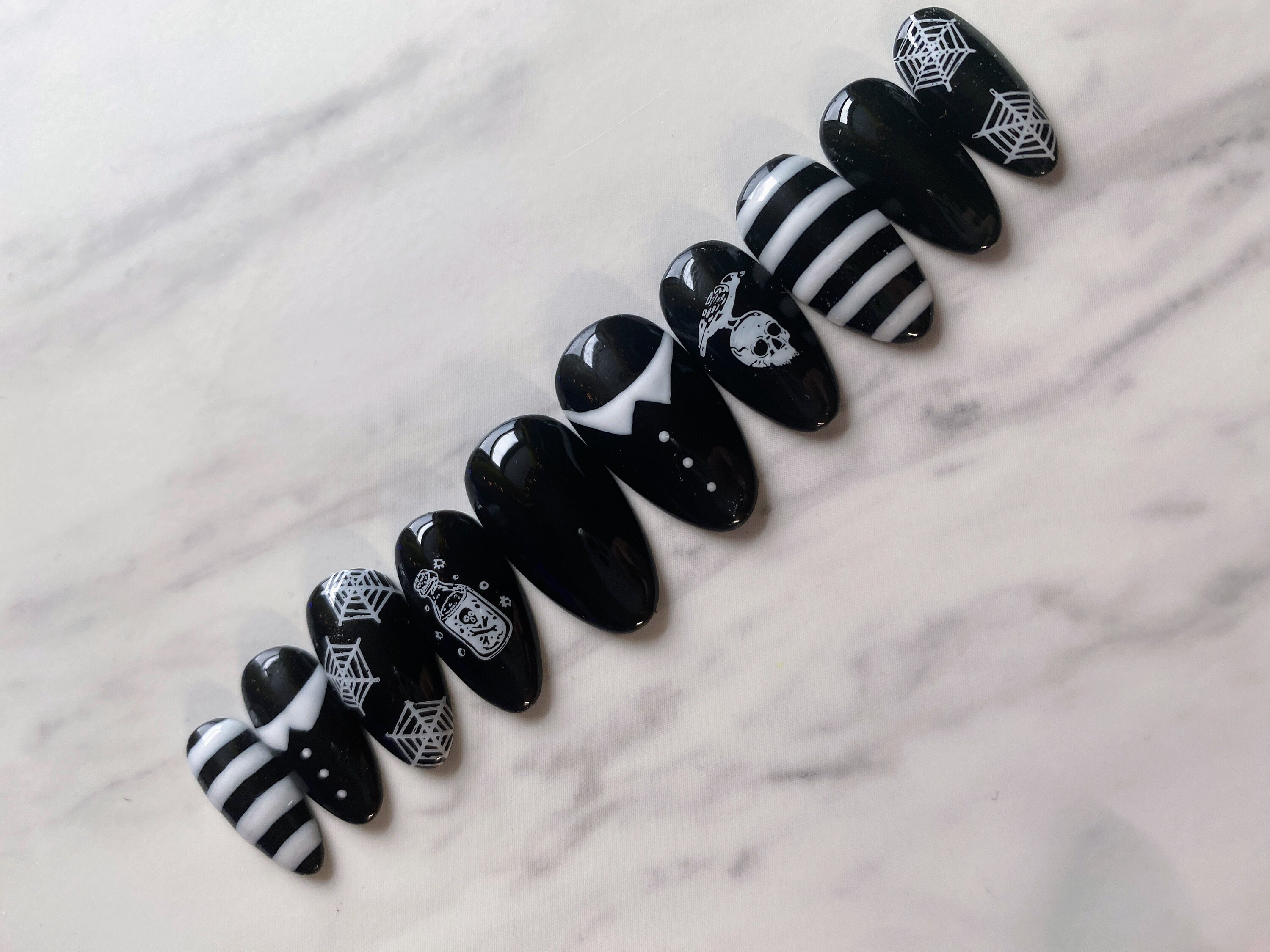 Wednesday Addams Nails