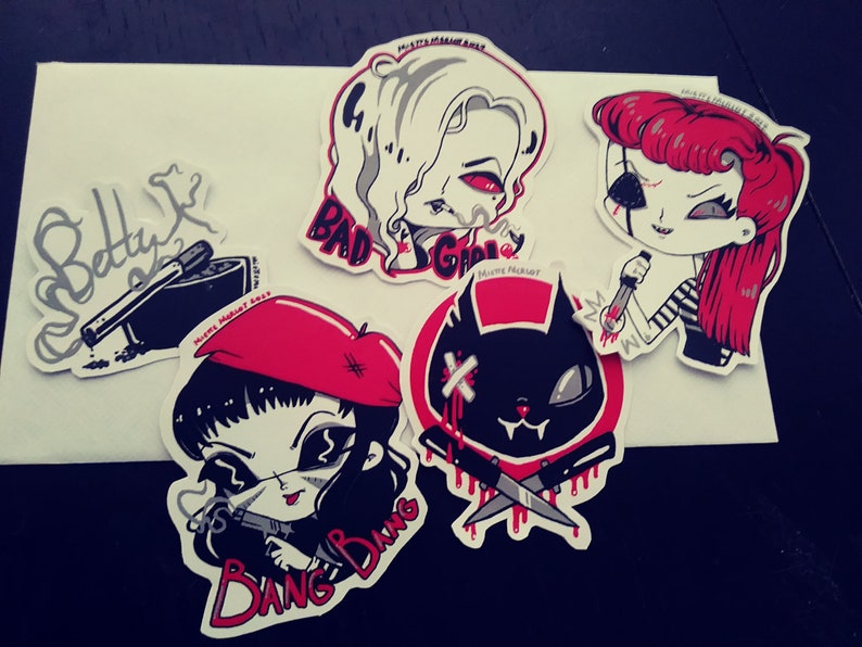 NEW! LIMITED EDITION! Collectible Betty X Bad Girls Sticker Packet by ...
