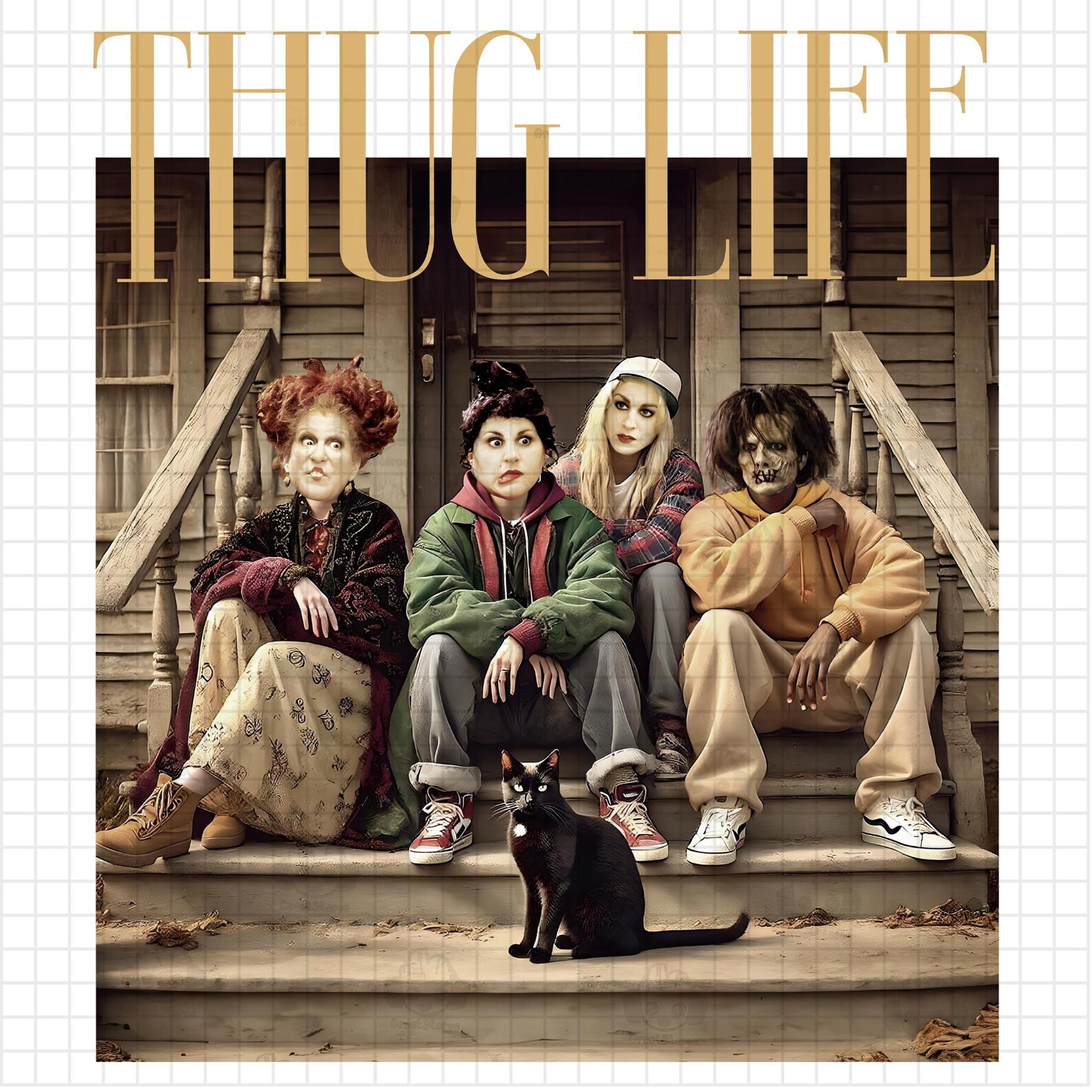 Thug Life Png, Bad Witches Club Png, Sanderson Sisters Png, Halloween ...