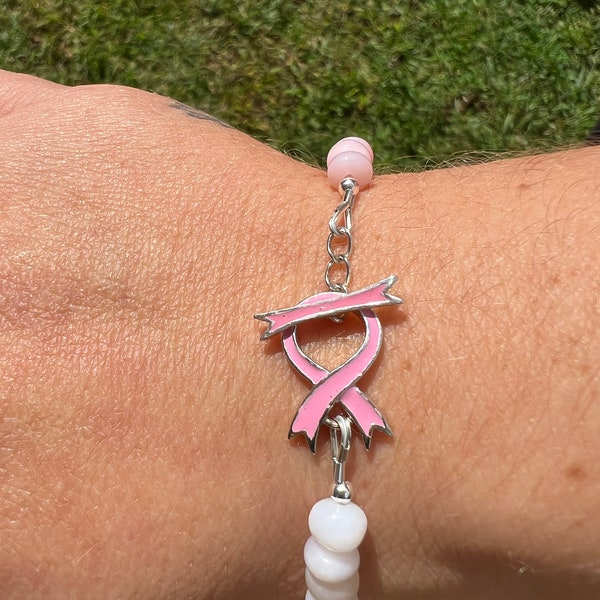 Pink Ribbon Beads - Etsy