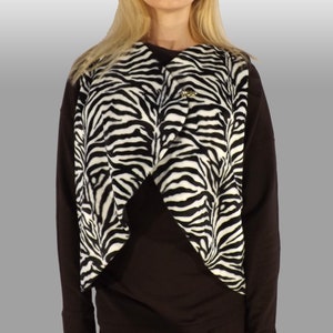 Women's Animal Print Vest, Zebra Open Front Boho Sleeveless Jacket, Fox ...