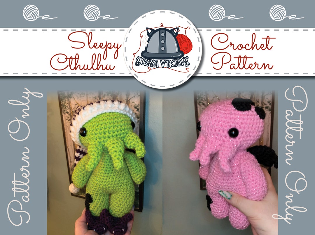 Sleepy Cthulhu Crochet Pattern, Cthulhu Pattern, Dnd, Crochet Pattern ...