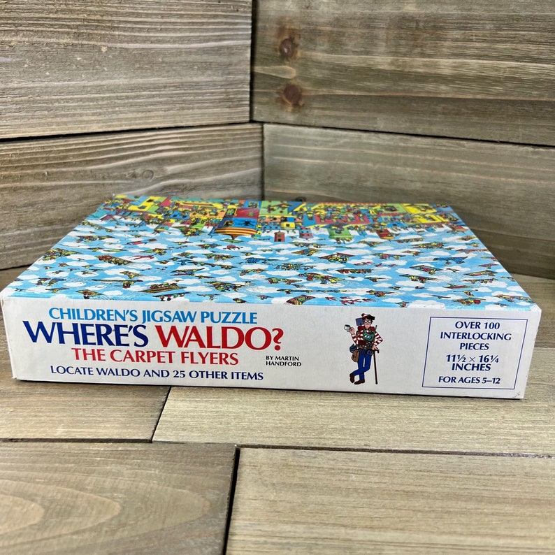 Vintage (1991) Where's Waldo? the Carpet Flyers Jigsaw Puzzle MIB (100 ...