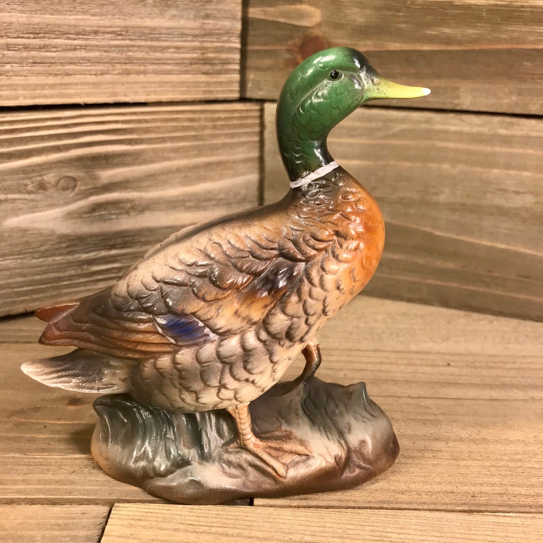 Vintage (1950's) Enesco (japan) Porcelain Mallard E-4178 W/ Foil Label ...