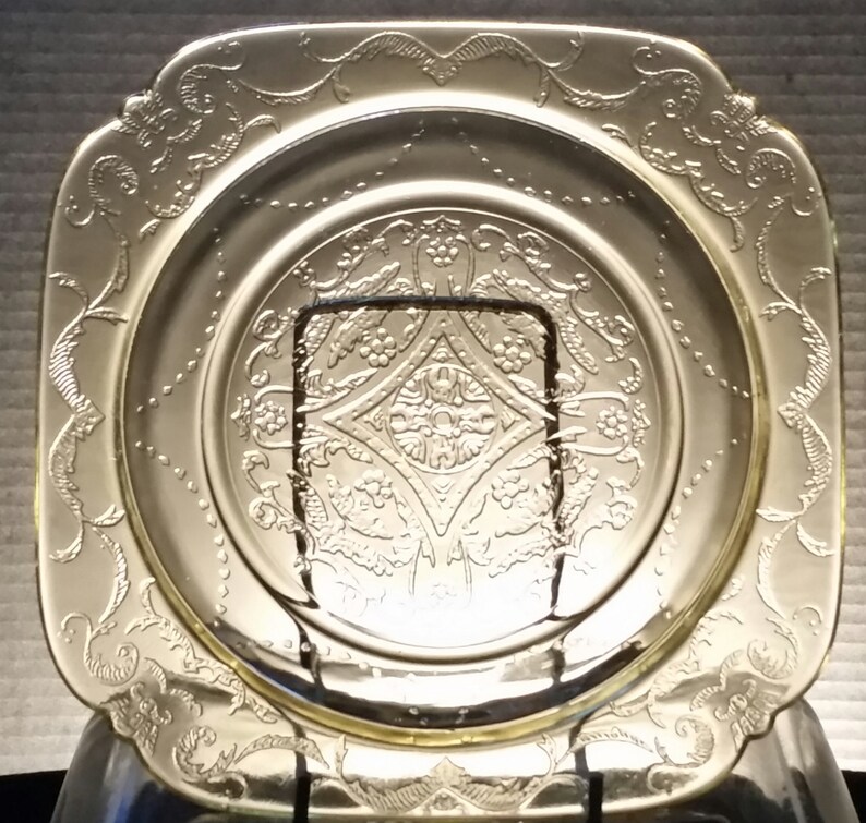 Federal Glass Company Madrid Pattern Amber/yellow Depression Glass Lot ...