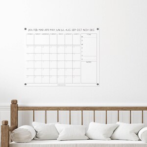 Acrylic Command Center Acrylic Wall Calendar Clear Wall - Etsy