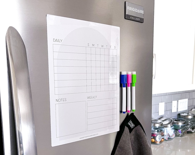 Magnetic Chore Chart Dry Erase Board | Whiteboard Menu Planner | Family ...