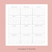 12 Month Printable Calendars - Modern Fun Blank Fill In - Etsy