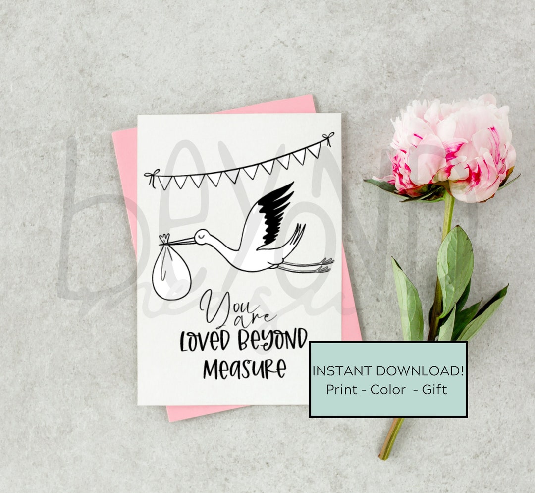 Printable Baby Shower Card - Color Me - Etsy