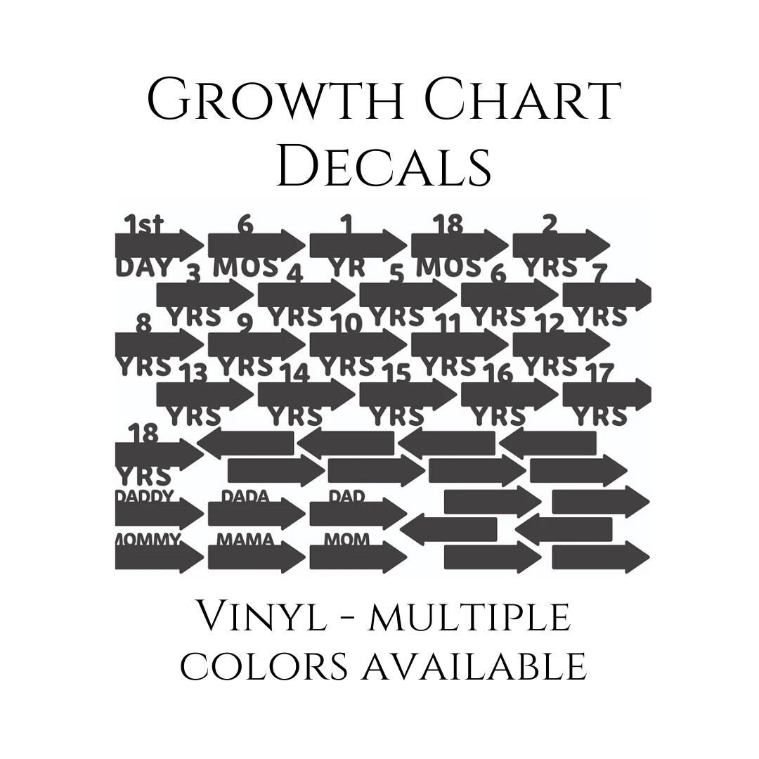 Add-on Height Markers for Our Premium Acrylic Growth Chart | Acrylic ...