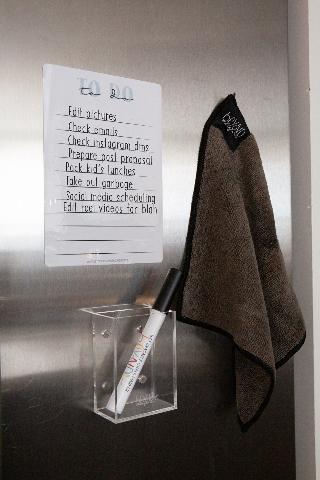 Magnetic to Do List Whiteboard | Family Fridge Planner - Etsy