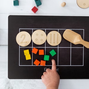 Tens / Math Frame Reversible Mini Learning Mat Learning - Chalk Crayon ...