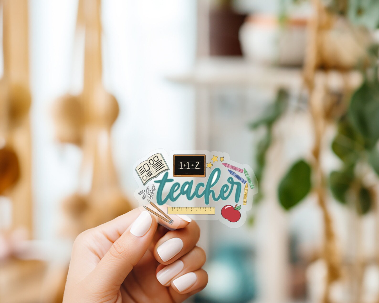 Teacher Supplies Transparent | Motivational Sticker | Water Resistant ...