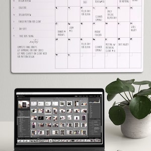 Command Center Reusable Calendar With Menu Planner| Whiteboard Calendar ...