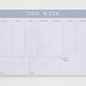 Weekly Planner Reusable Dry Erase | Weekly Whiteboard | Weekly Planner ...