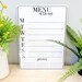 Weekly Menu Planner Dry Erasable | Whiteboard Meal Planner | Family ...