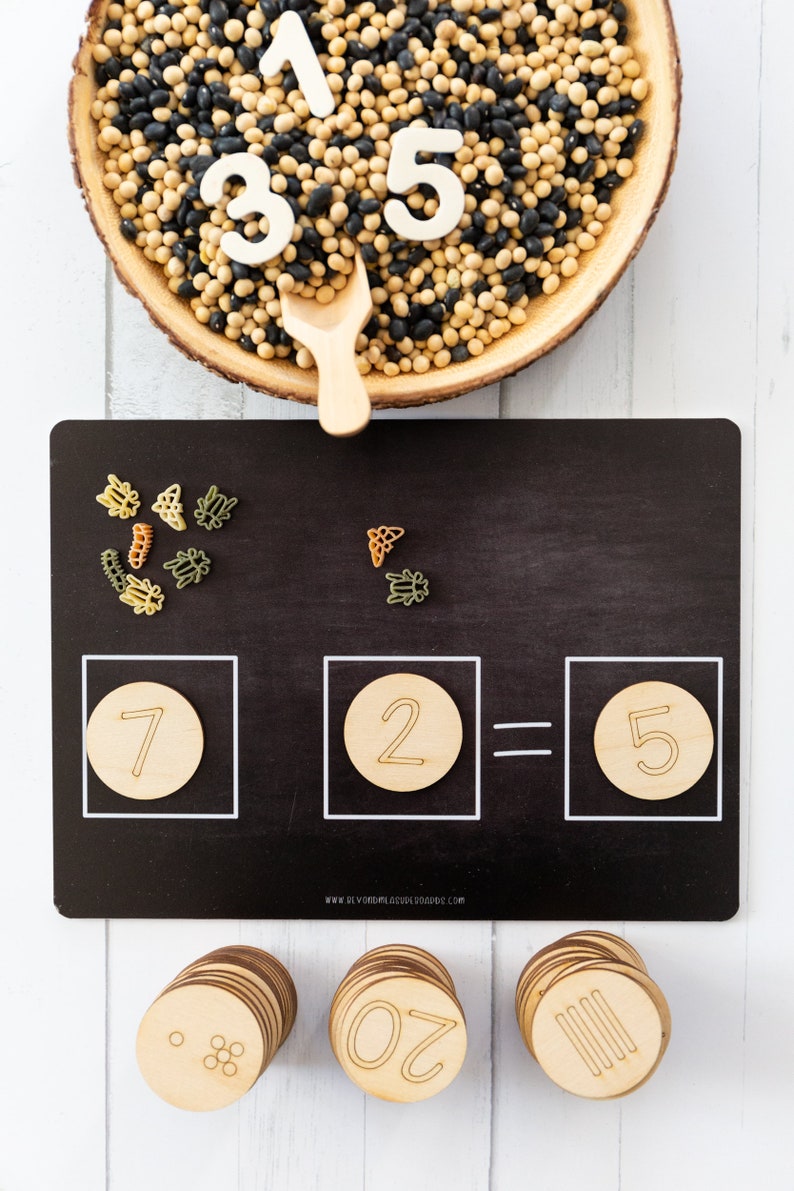 Tens / Math Frame Reversible Mini Learning Mat Learning - Chalk Crayon ...