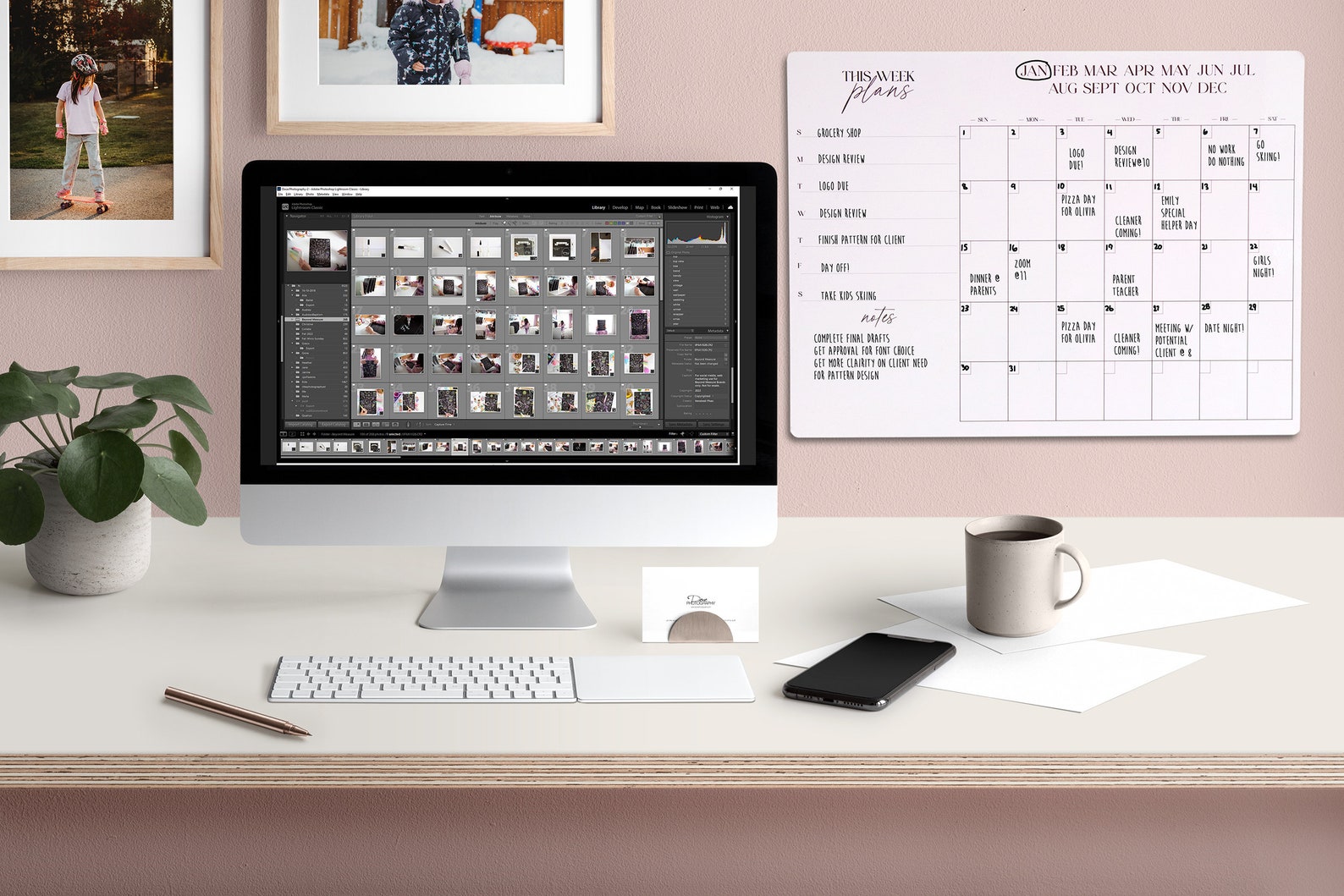Command Center Reusable Calendar With Menu Planner| Whiteboard Calendar ...