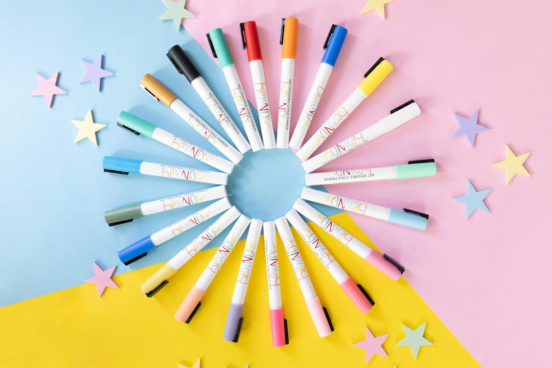 Colourful Individual Chalk Markers | Erasable Chalk Markers | No Mess ...