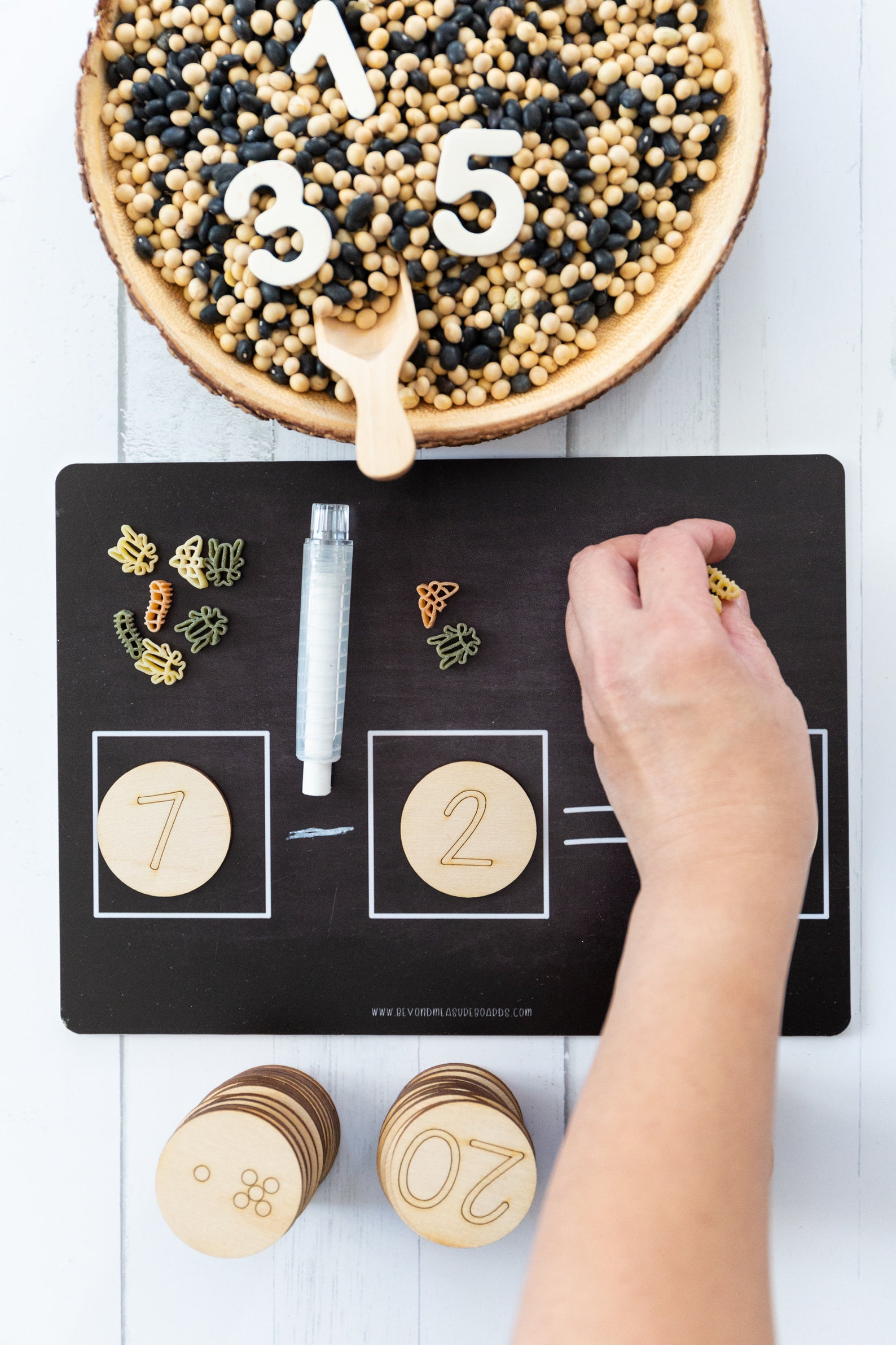 Tens / Math Frame Reversible Mini Learning Mat Learning - Chalk Crayon ...