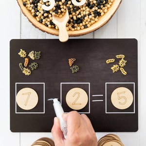 Tens / Math Frame Reversible Mini Learning Mat Learning - Chalk Crayon ...