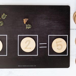 Tens / Math Frame Reversible Mini Learning Mat Learning - Chalk Crayon ...