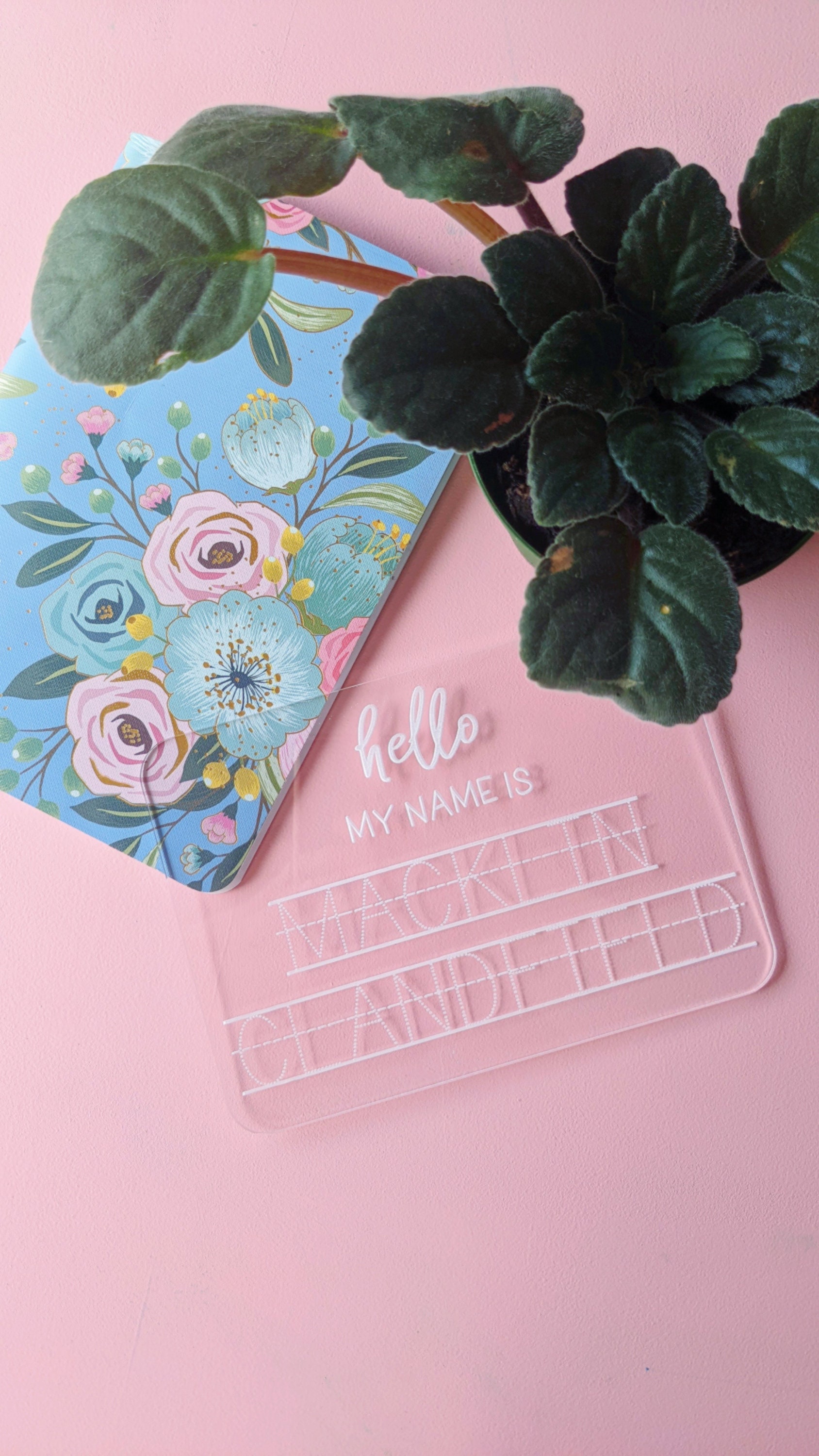 Reusable Name Tracing Board Personalized Acrylic Name Board | Etsy