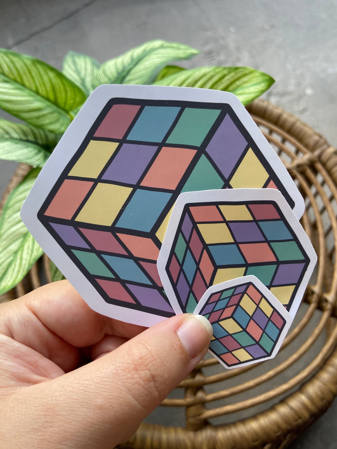 Rubik's Cube Laptop Stickers Water Bottle Stickers | Etsy