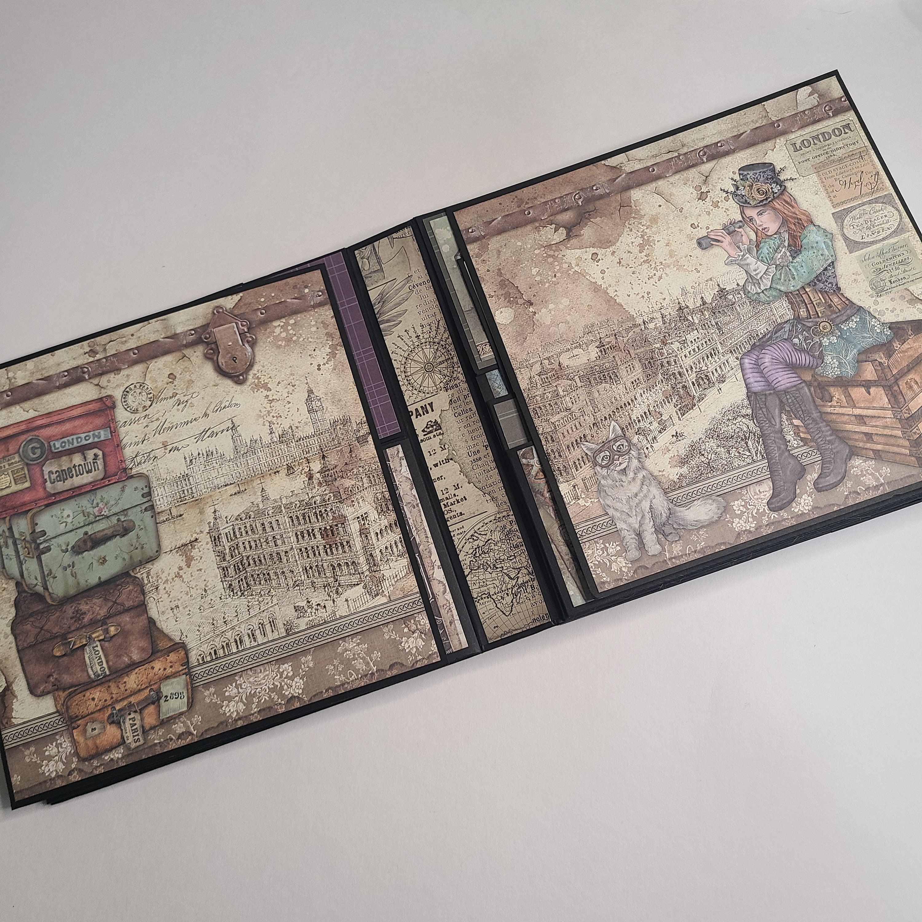 Handmade Folio Album Scrapbook Ready for Photos Stamperia Sir and Lady ...