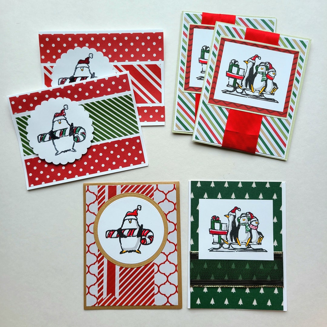 Penguin Pals Christmas Greeting Card Stationery Set - Etsy