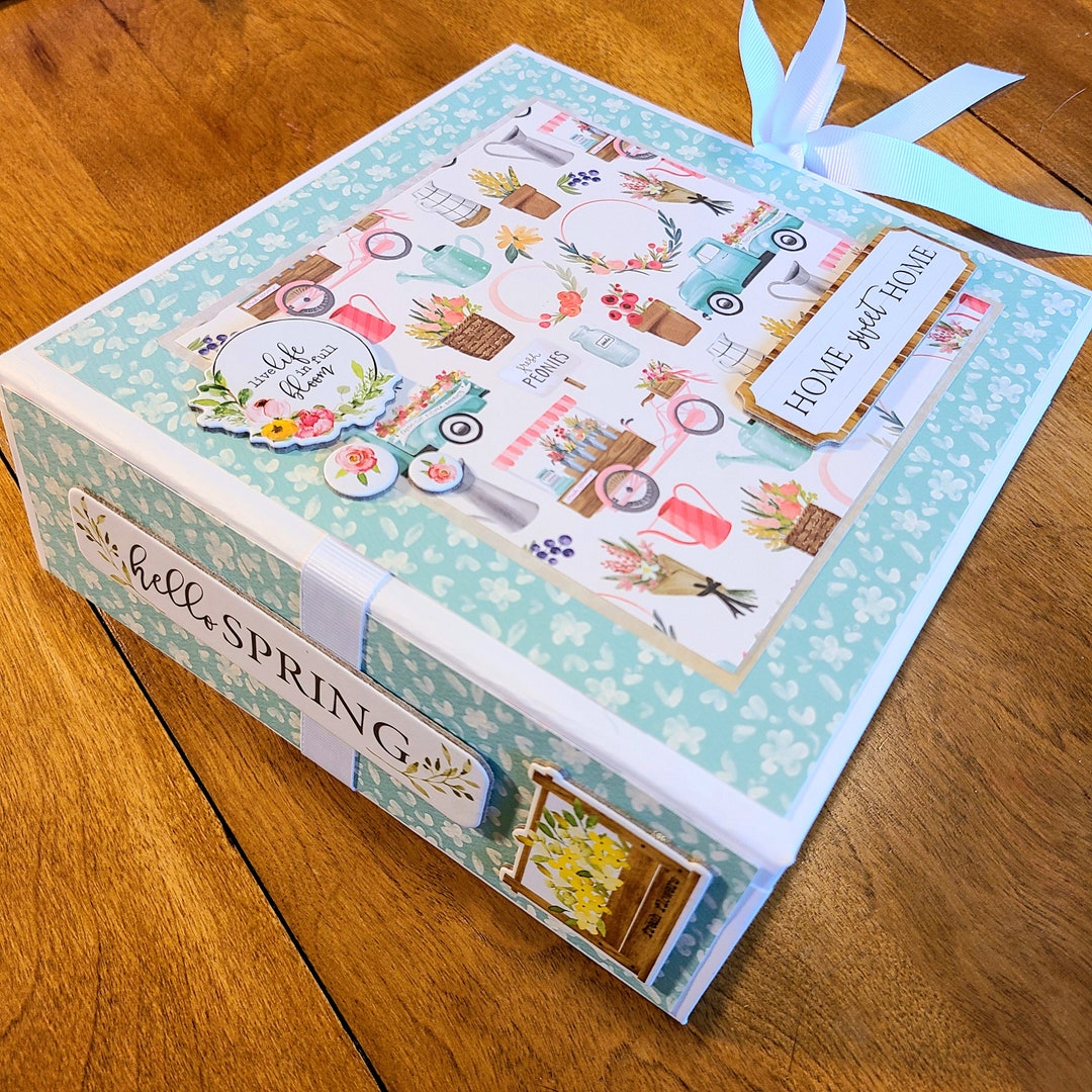 Handmade Mini Album Scrapbook - Ready for Photos - Carta Bella Spring ...