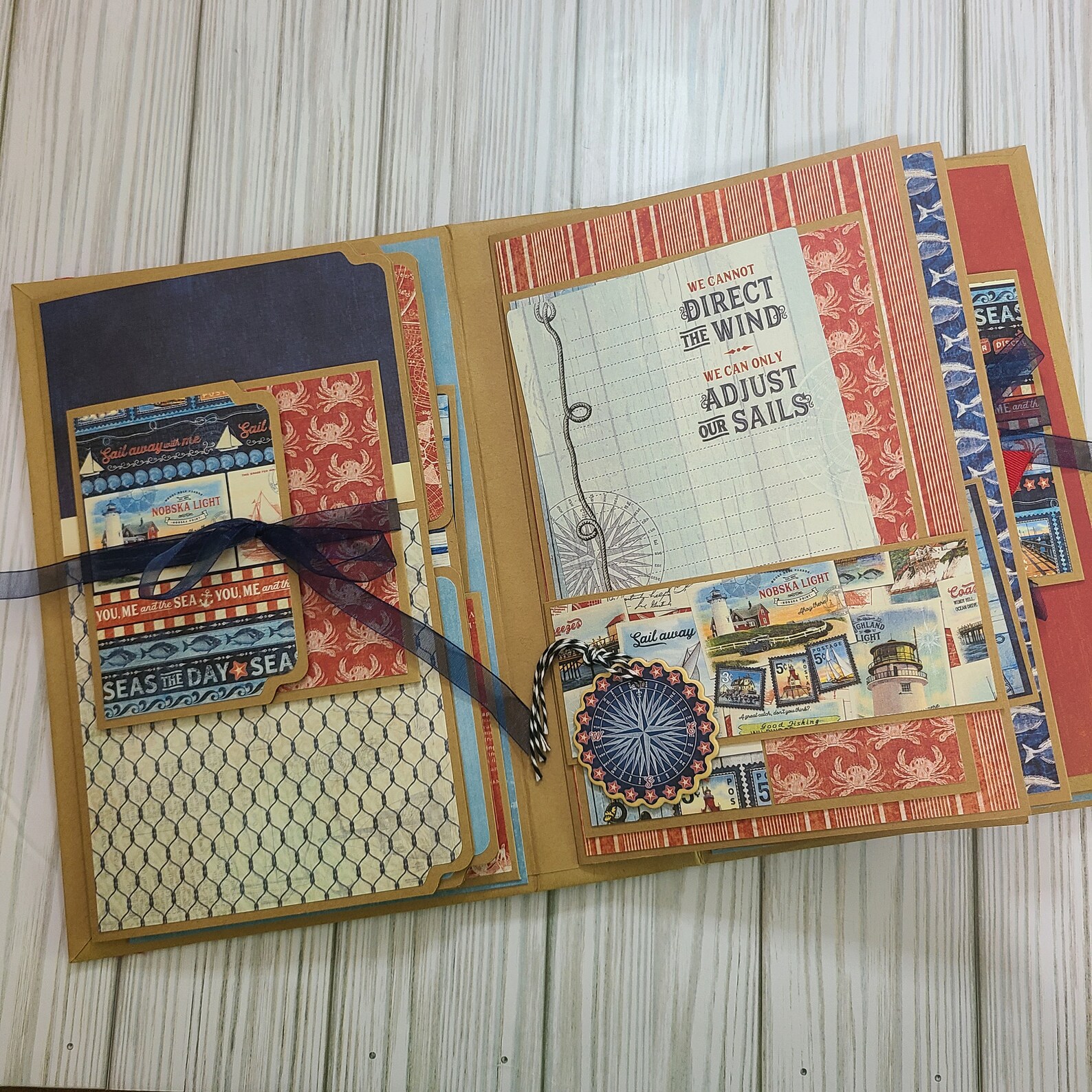 Handmade Mini Album Scrapbook - Ready for Photos - Catch of the Day ...