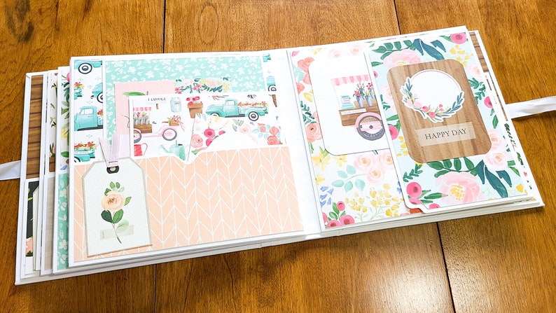 Handmade Mini Album Scrapbook Ready for Photos Carta Bella Spring ...