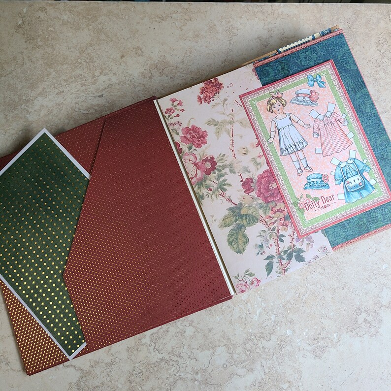 Handmade Mini Album Scrapbook Ready for Photos Graphic 45 Penny's Paper ...