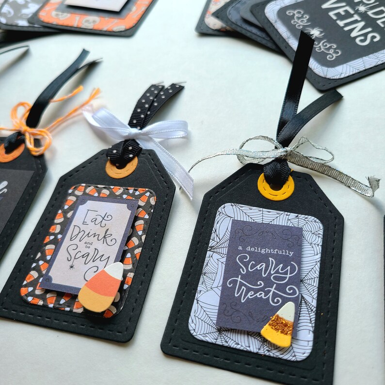 Cute Halloween Tags for Treat Bags, Parties, Favors - Variety Pack ...