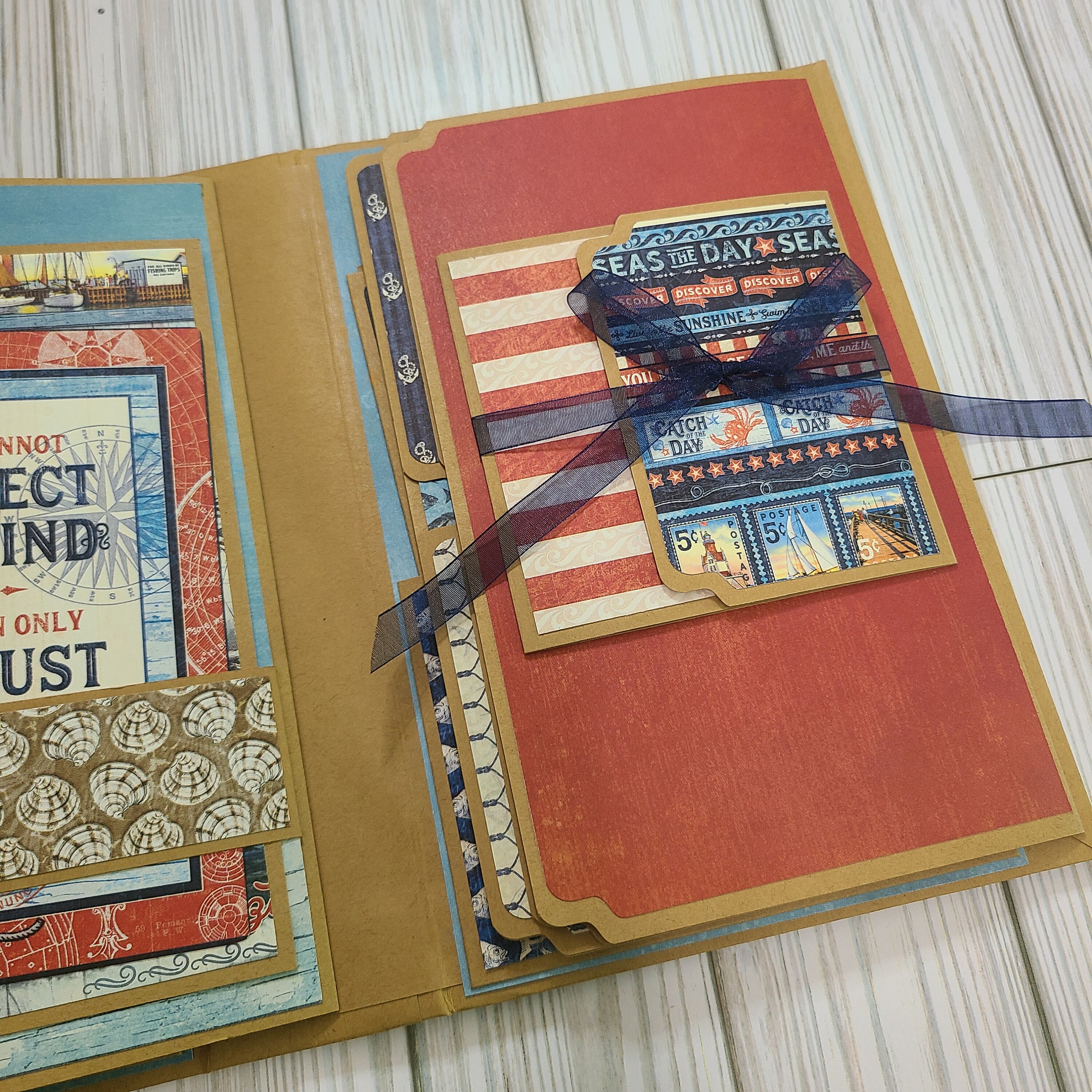 Handmade Mini Album Scrapbook - Ready for Photos - Catch of the Day ...