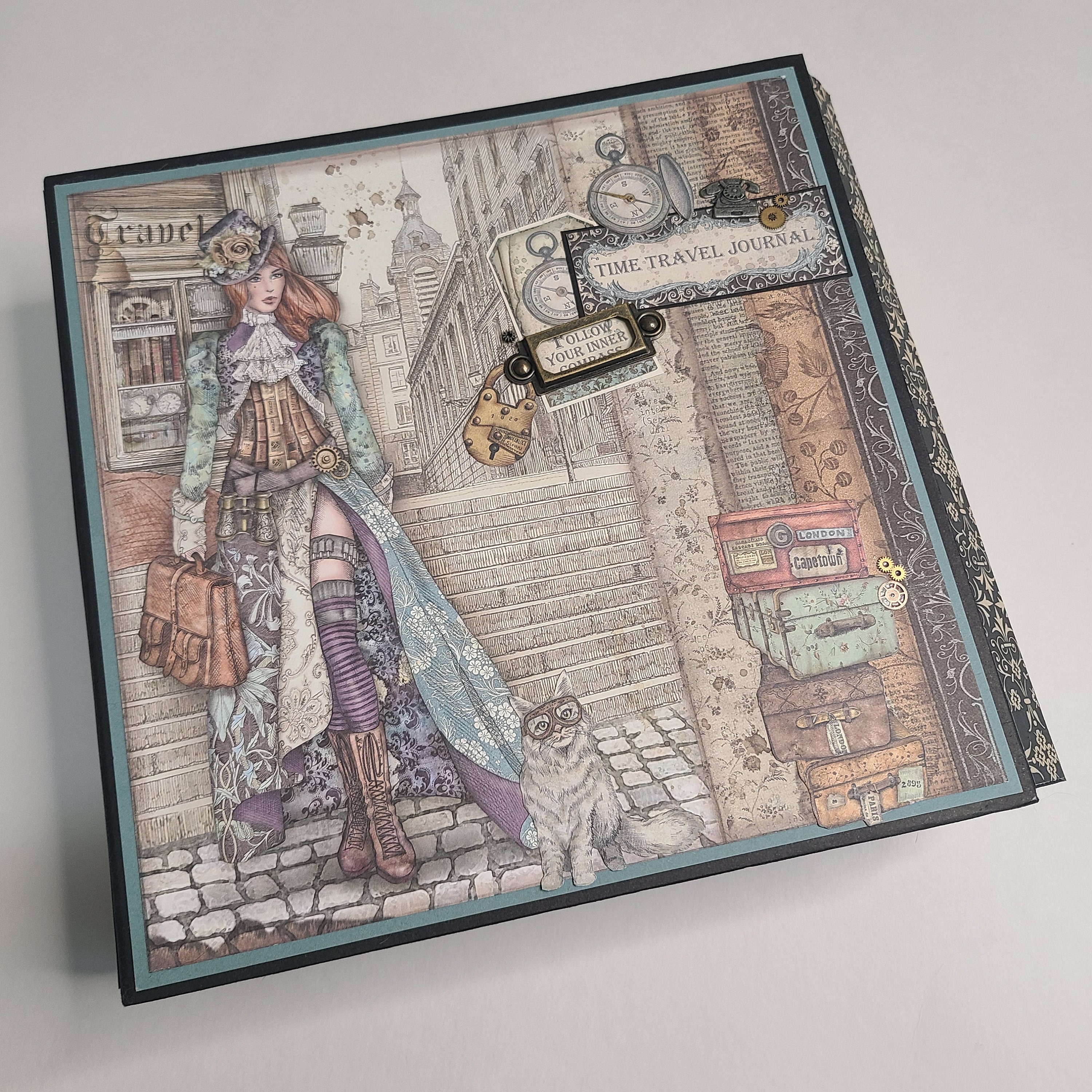 Handmade Folio Album Scrapbook - Ready for Photos - Stamperia Sir and ...