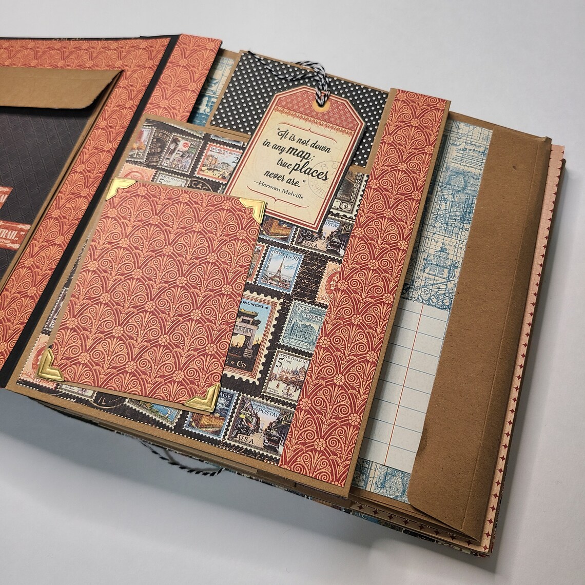 Handmade Folio Album Scrapbook Ready for Photos Graphic 45 City Scapes ...