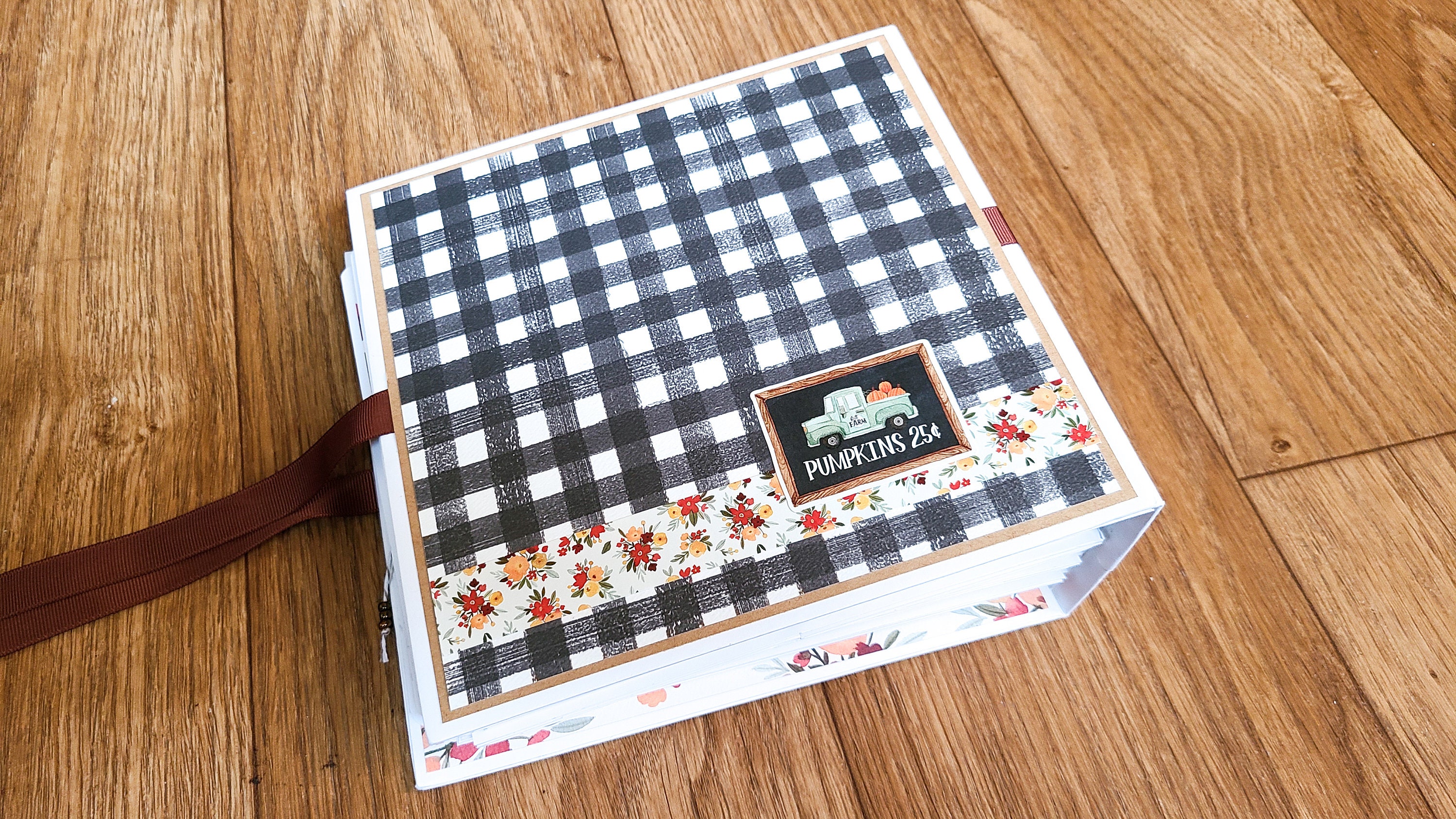 Handmade Mini Album Scrapbook Ready for Photos Carta Bella Happy Fall ...