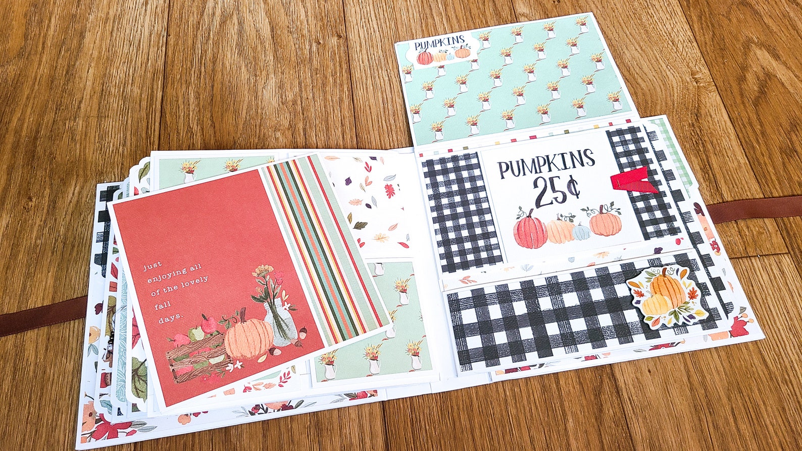 Handmade Mini Album Scrapbook - Ready for Photos - Carta Bella Happy ...